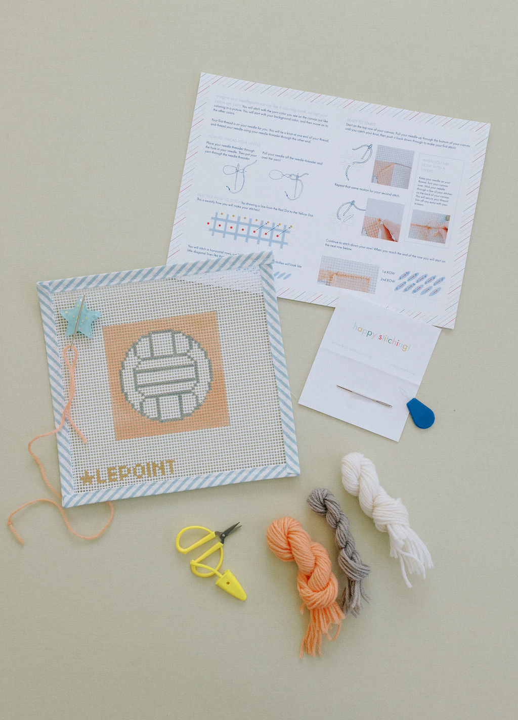 Little Le Point Kids Needlepoint Kit - Volleyball– Le Point Studio