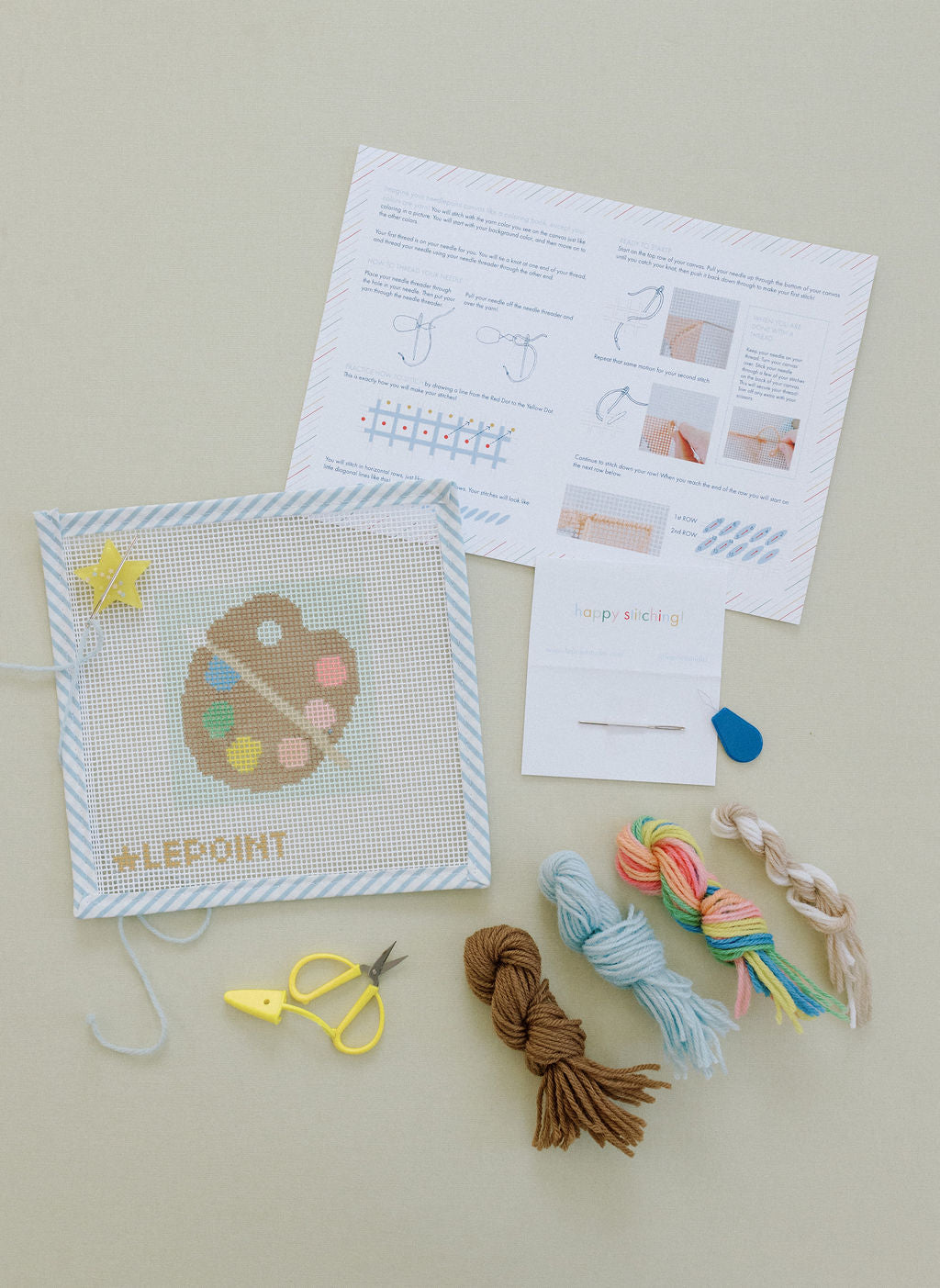 Little Le Point Kids Needlepoint Kit - Artist's Palette– Le Point Studio